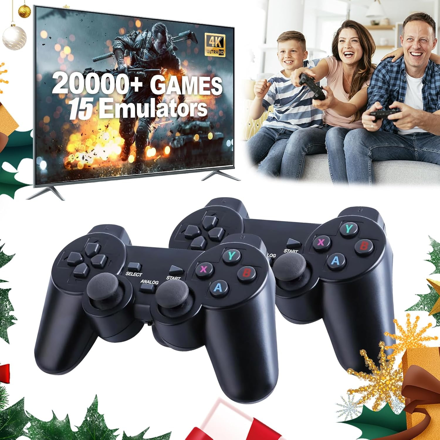 Upgraded Retro Gaming Console, Nostalgia Stick Game with 15 Built-In ...