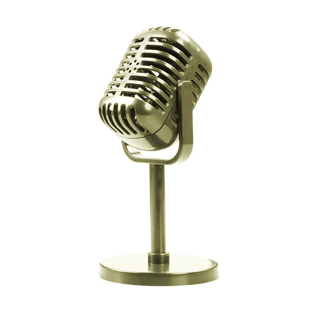 Upgraded Retro Microphone Props Model Vintage Microphone Stage Table ...