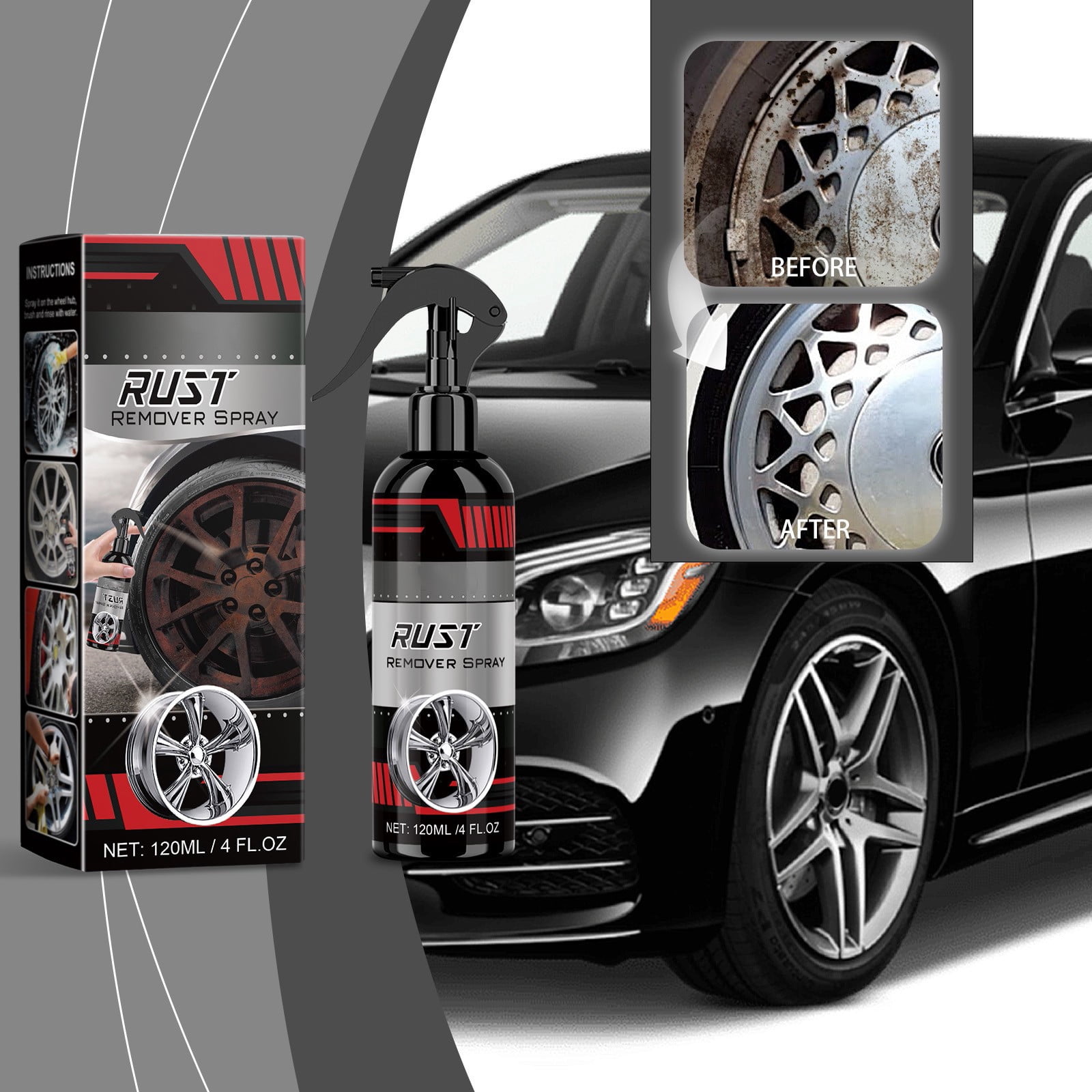 Upgraded Rust Removal Spray Powerful Rust Remover Removes Rust Without ...