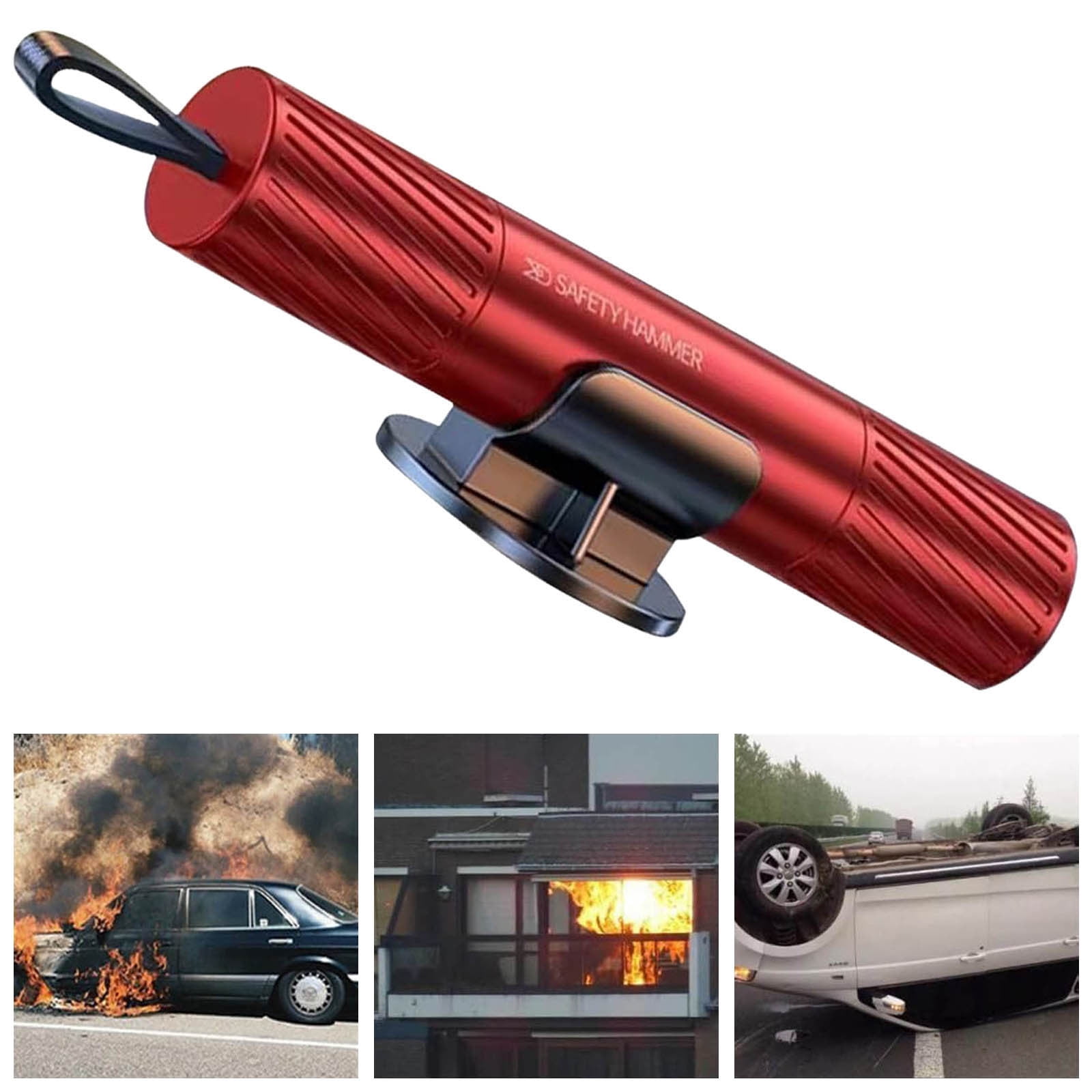 Upgraded Safe Hammer Glass Breaker Under Water, Car Hammer Seatbelt ...