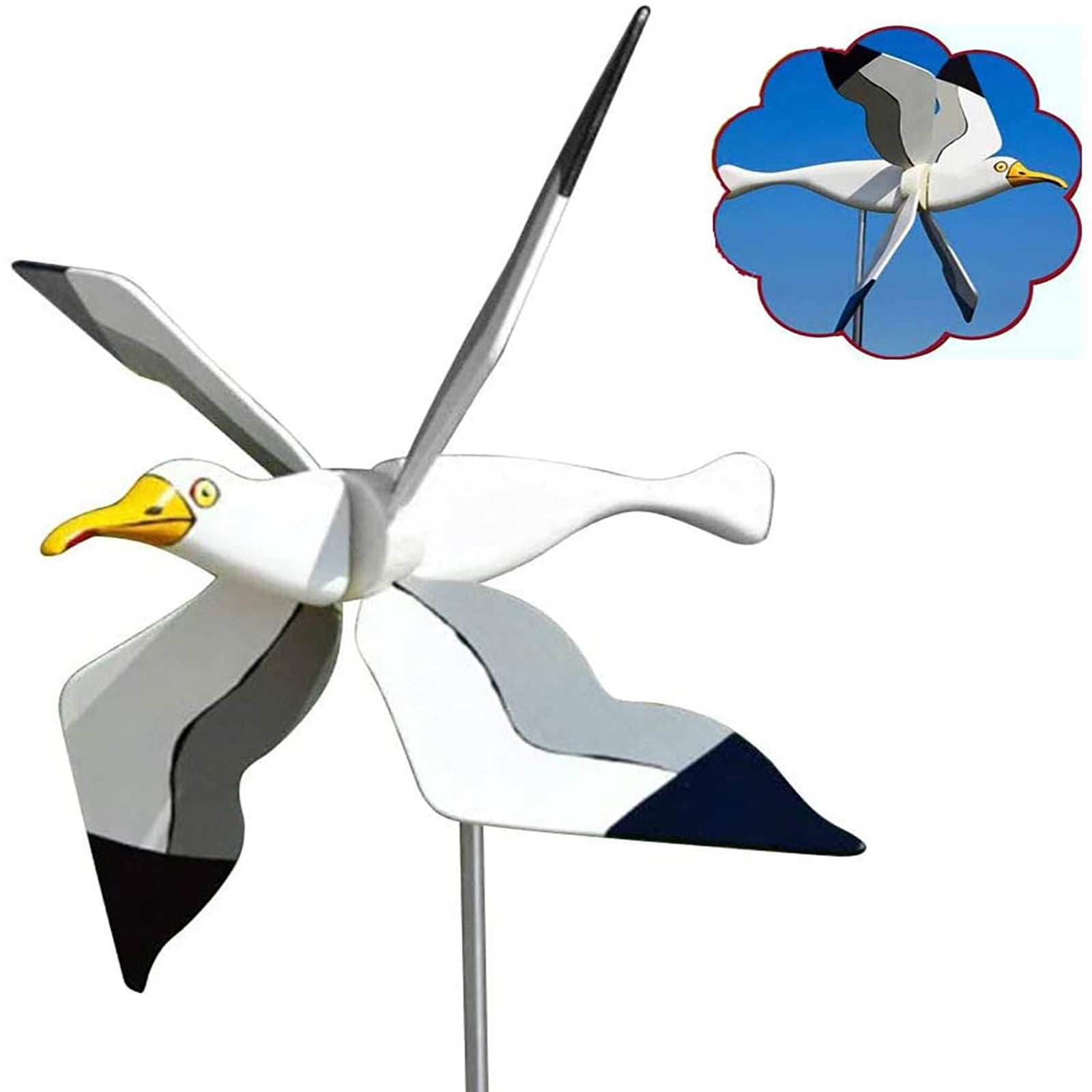 Upgraded Seagul Garden Decoration Pneumatic Top Flying Series Windmill ...