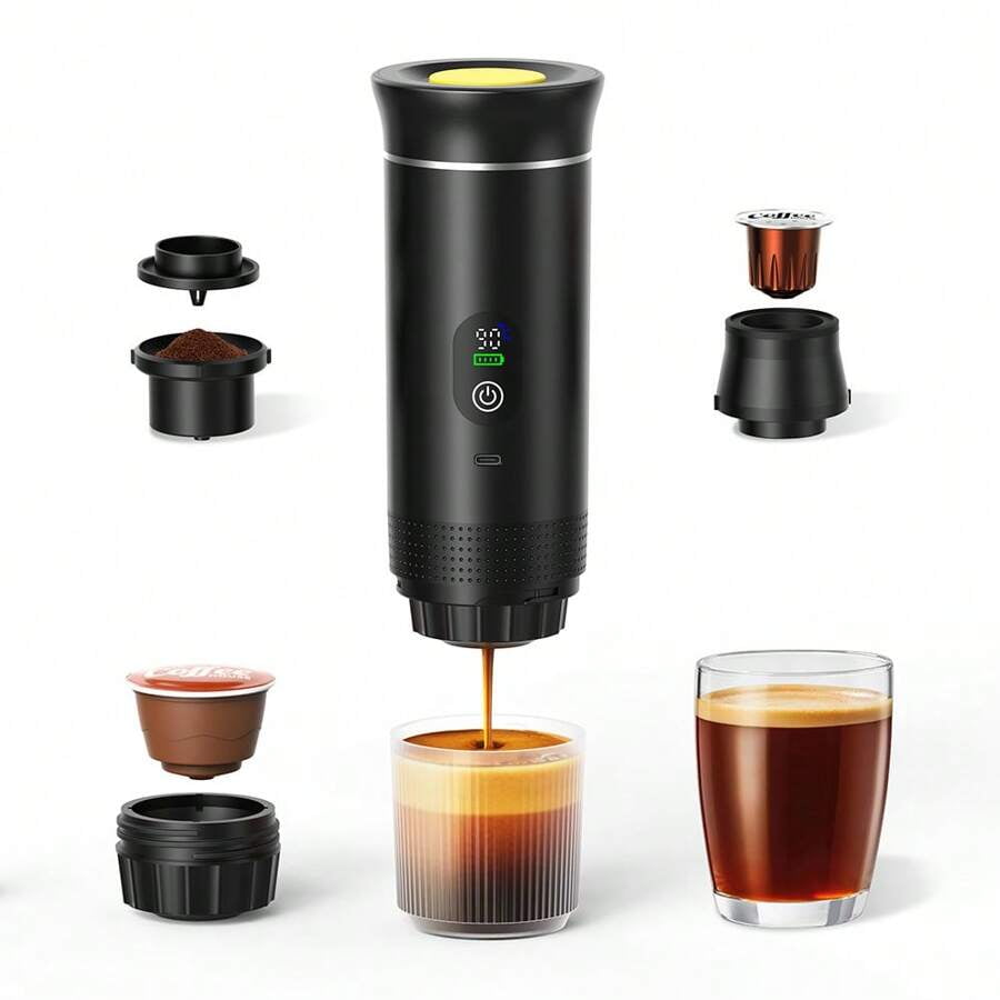 Upgraded Second Generation! Portable Capsule Coffee Machine, Full ...