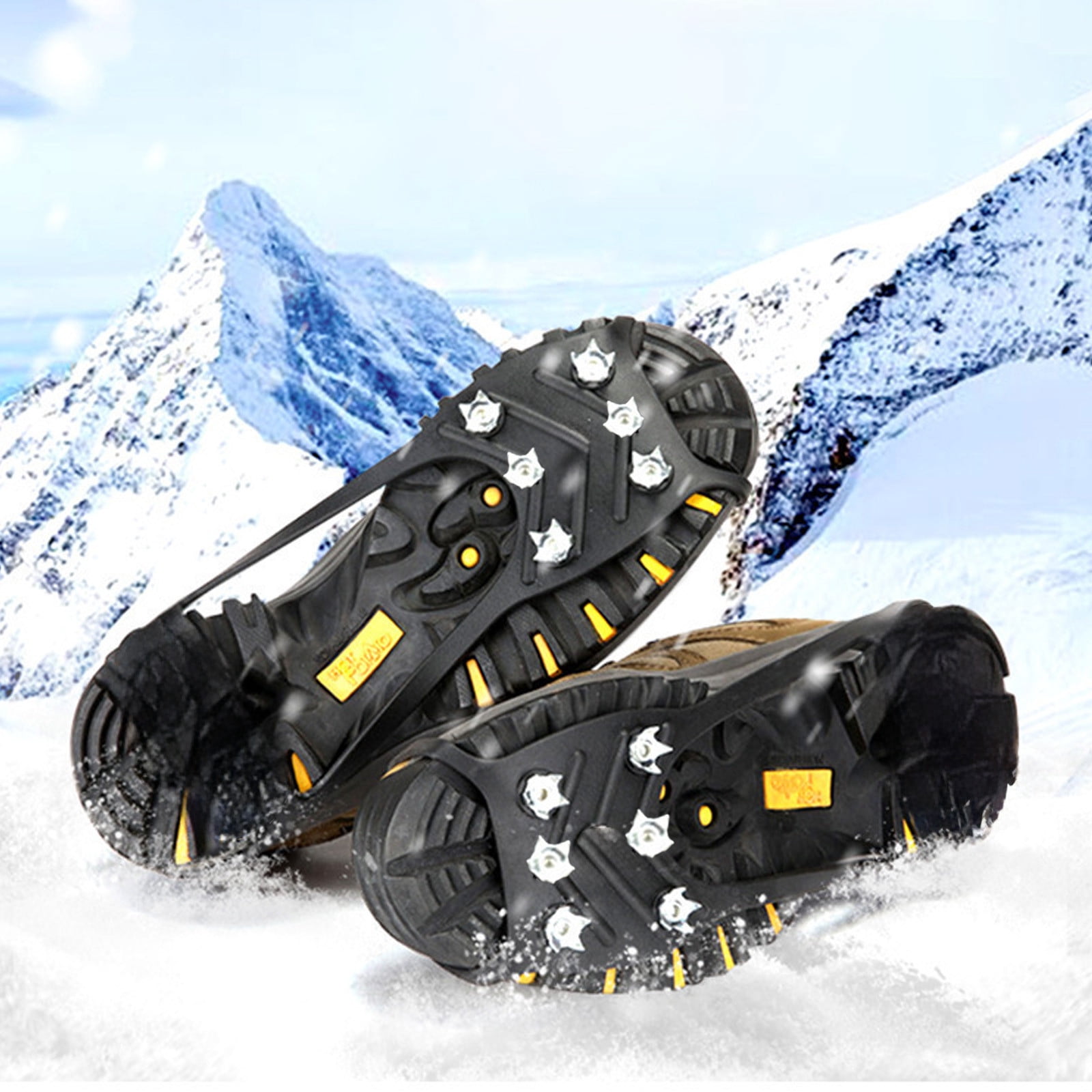 Upgraded Secure Silicone Ice Claws 6 Spikes Even Size Anti Skid Shoe ...