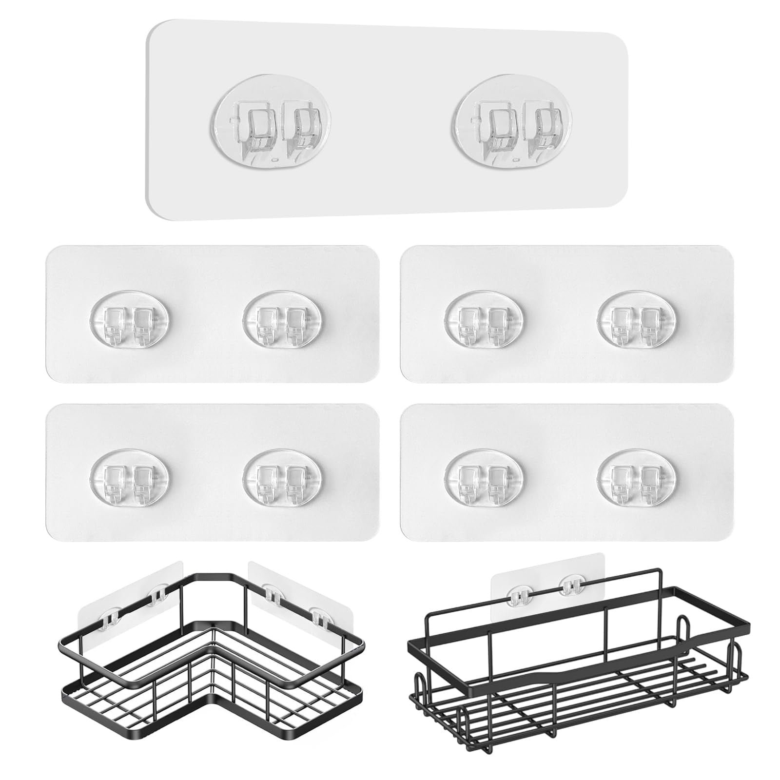 Upgraded Shower Caddy Adhesive Replacement,Strong Adhesive Hooks for ...