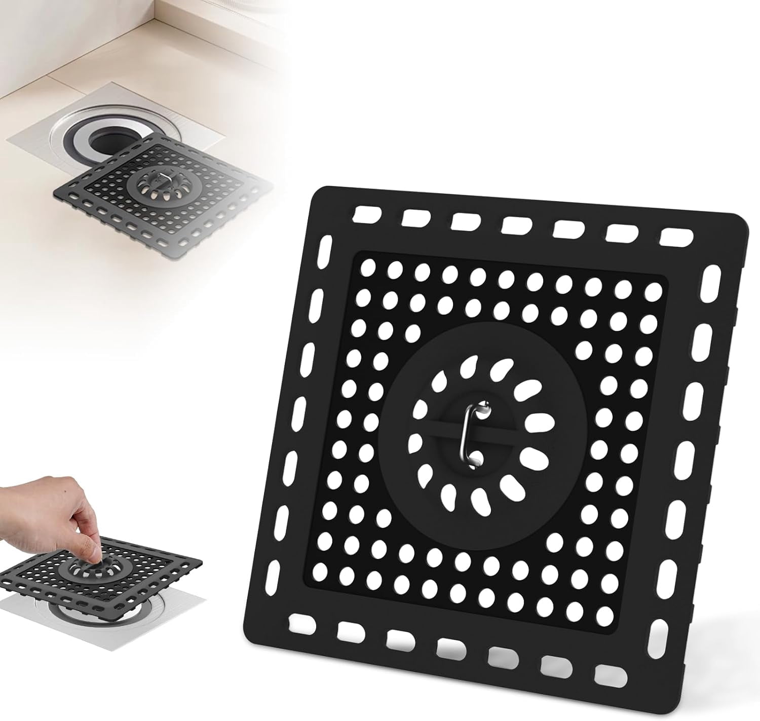 Upgraded Shower Drain Hair Catcher, Shower Drain Cover for Bathroom ...