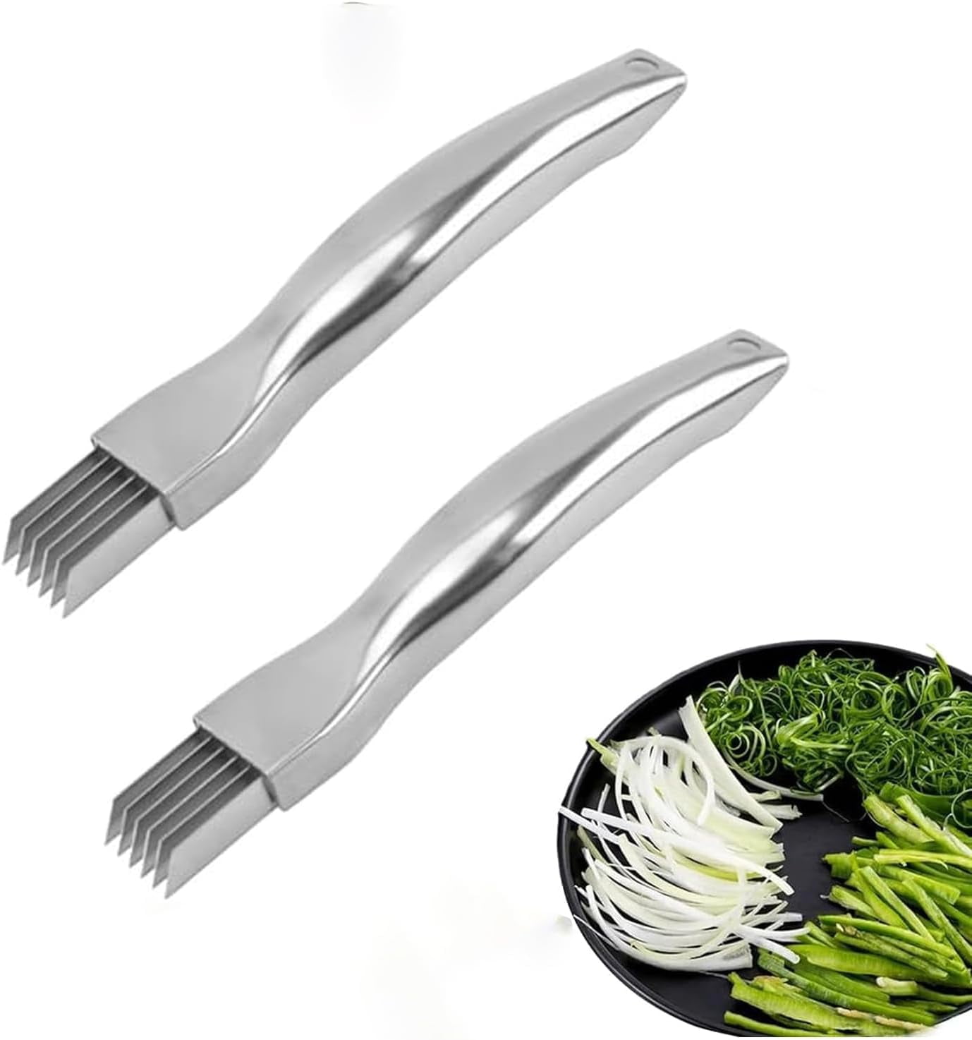 Upgraded Shred Silk The Knife, New Stainless Steel Chopped Green Onion ...