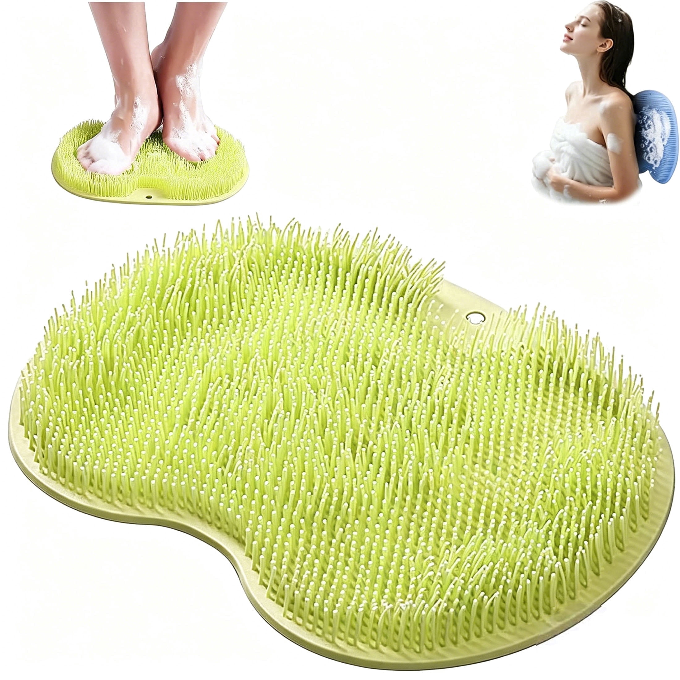 Shower Foot Scrubber, Exfoliating Bath Mat and Back Washer with Non ...