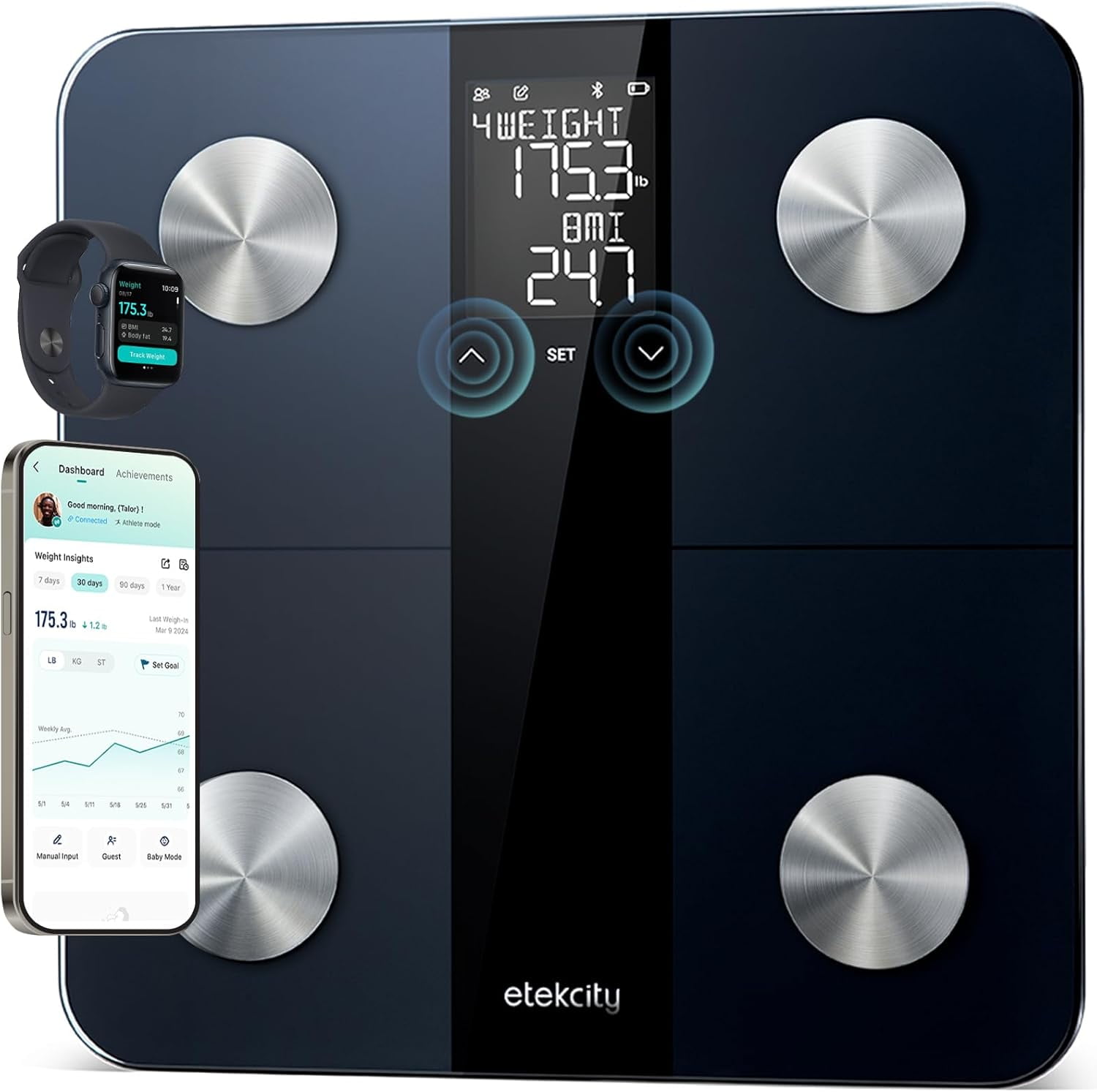 Upgraded Smart Scale for Body Weight, Bathroom Digital Scale with BMI ...