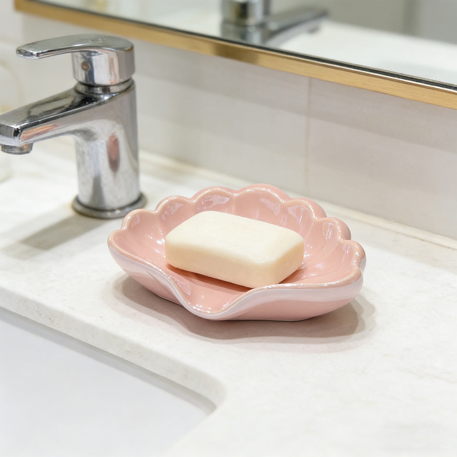 Upgraded Soap Tray Ceramic Soap Box With Non-Porous Drainage For ...
