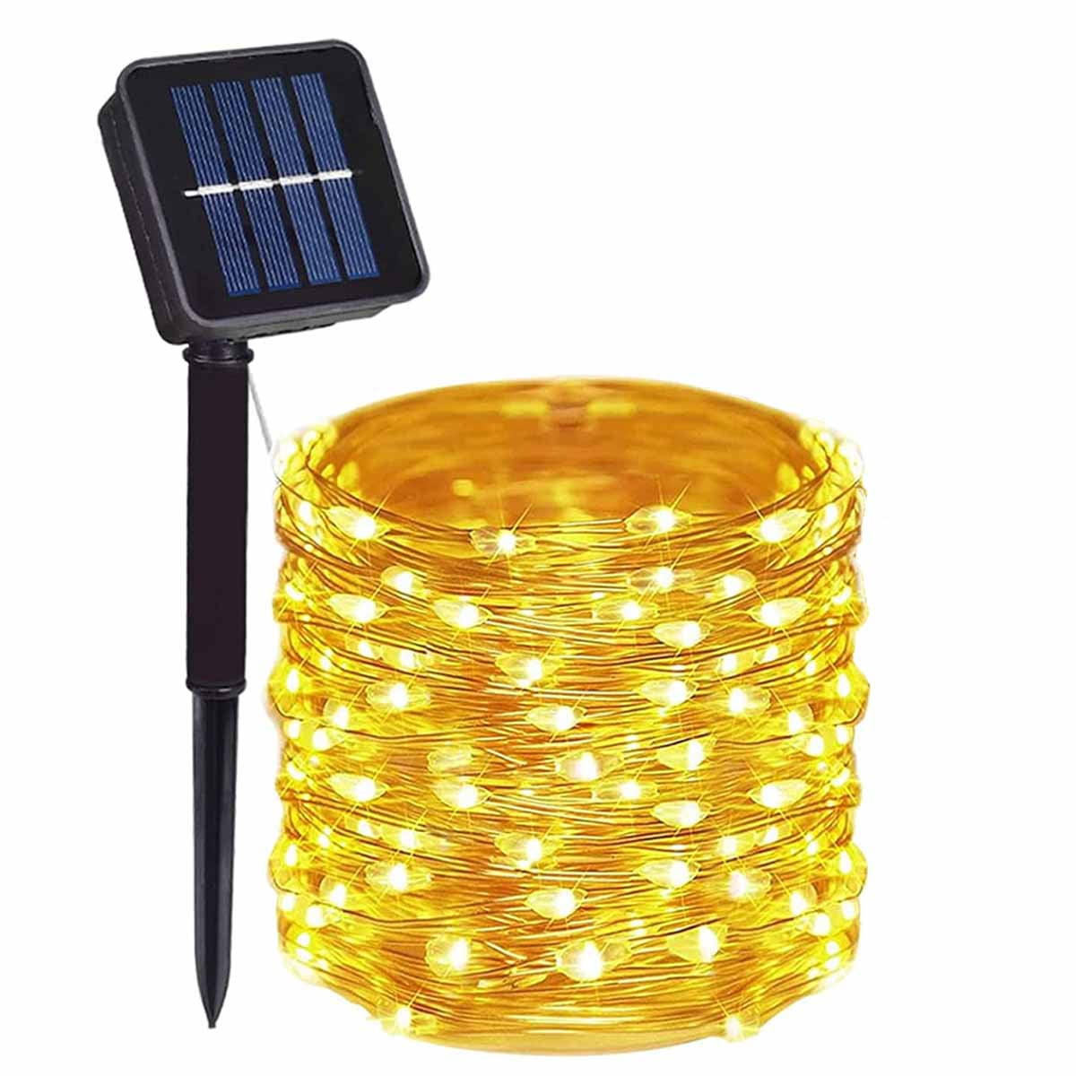 Upgraded Solar String Lights, 39ft 100 LED Copper Wire Light, 8 Modes ...