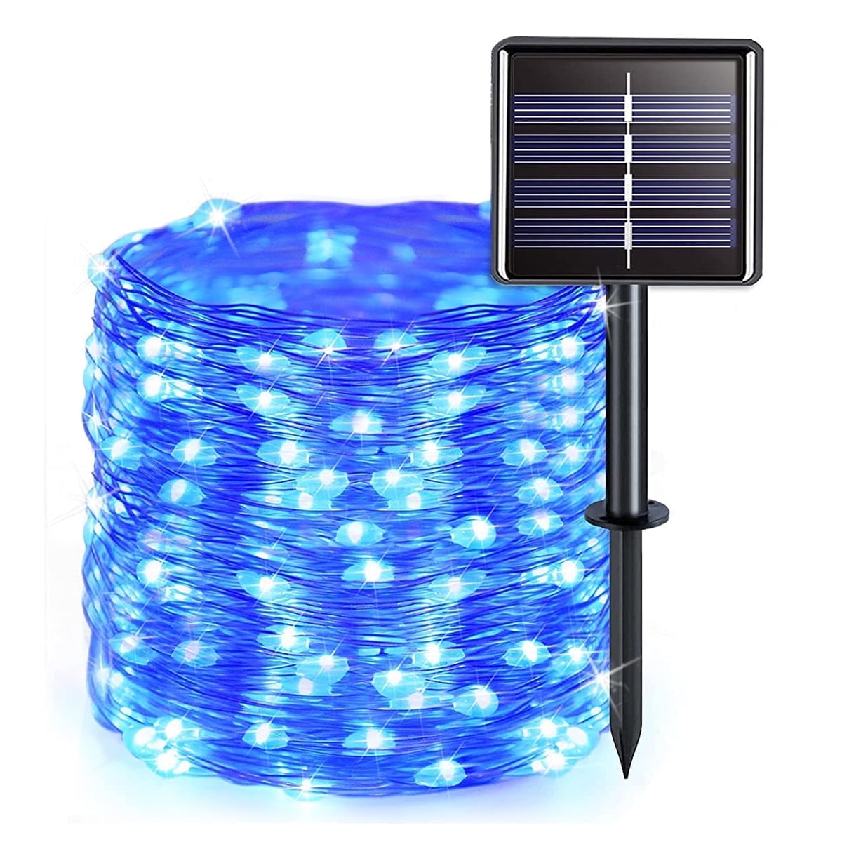 QiShi Upgraded Solar String Lights Outdoor, Mini 33Feet 100 LED Copper ...