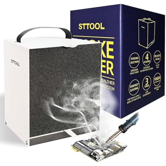 Upgraded Solder Fume Extractor, Strong Suction Force Smoke Air Purifier ...