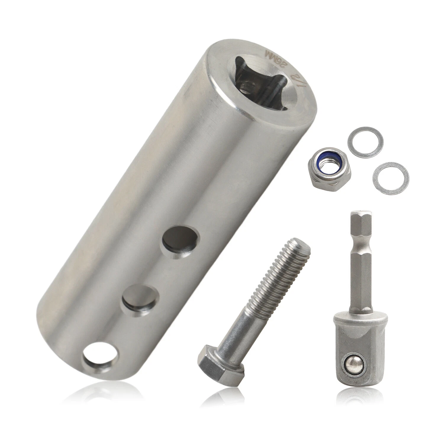 Upgraded Stainless Steel Trailer Jack Electric Drill Adapter with a 1/2 ...