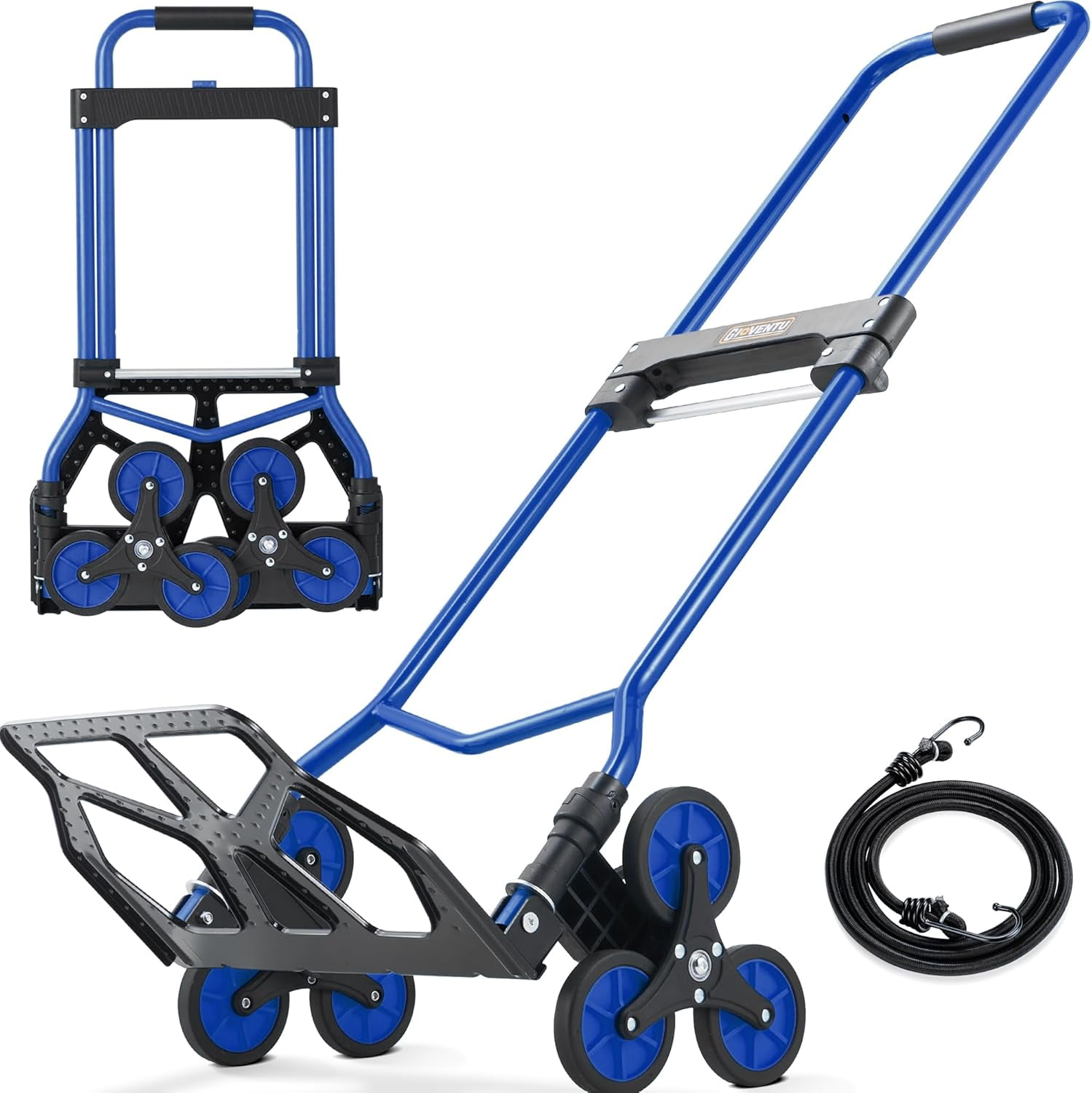 Upgraded Stair Climbing Dolly Cart, Folding Stair Climber Hand Truck ...