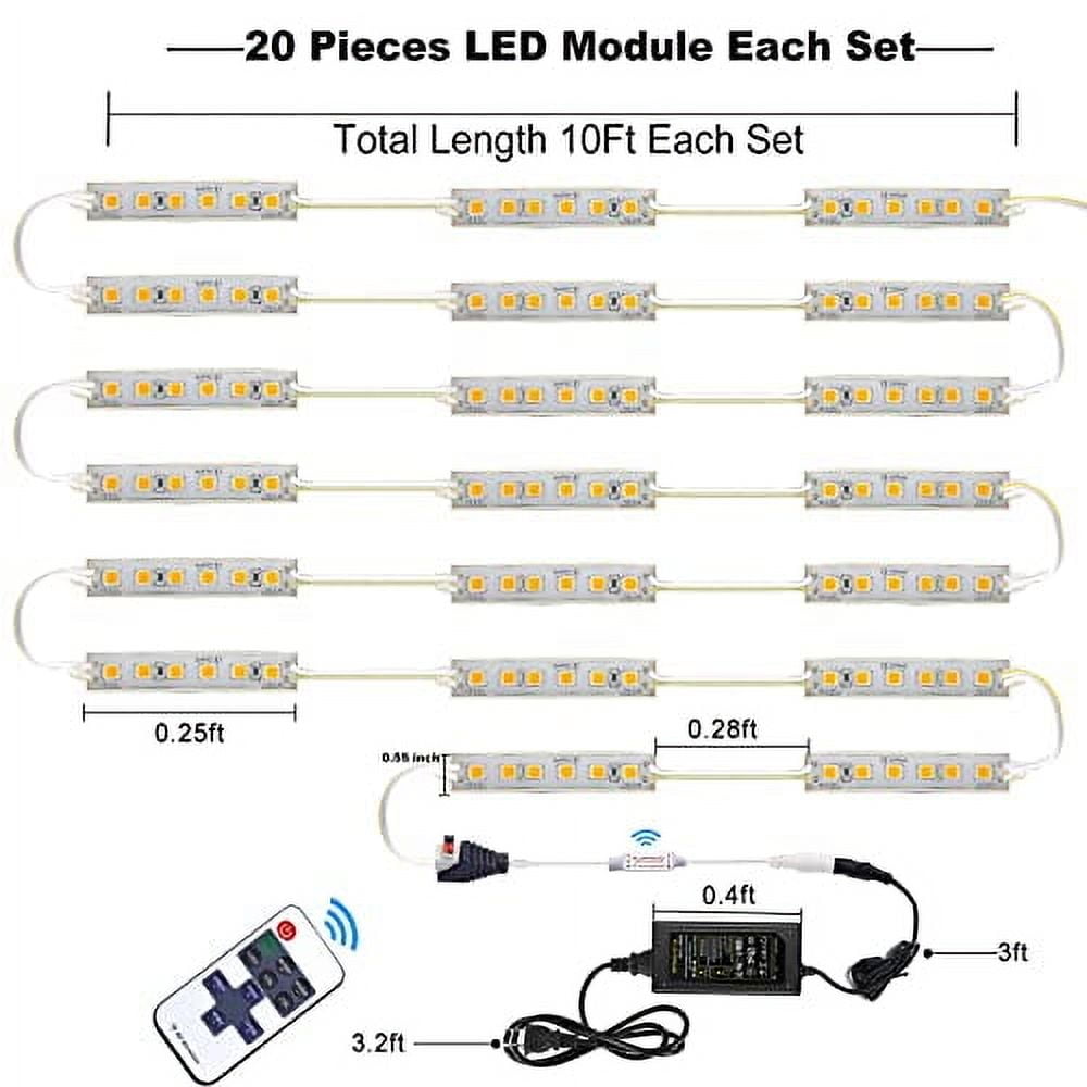 Upgraded Storefront Lights 40 FT 80 Pieces Store Window LED Lights 4 ...
