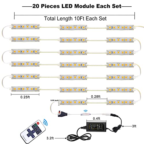 Upgraded Storefront Lights 40 FT 80 Pieces Store Window LED Lights 4 ...