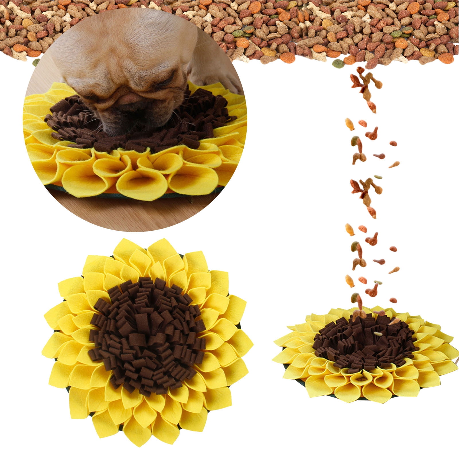 Upgraded Sunflower Snuffle Mat 15 Pacifier for Dogs Puppy Bag Chew ...