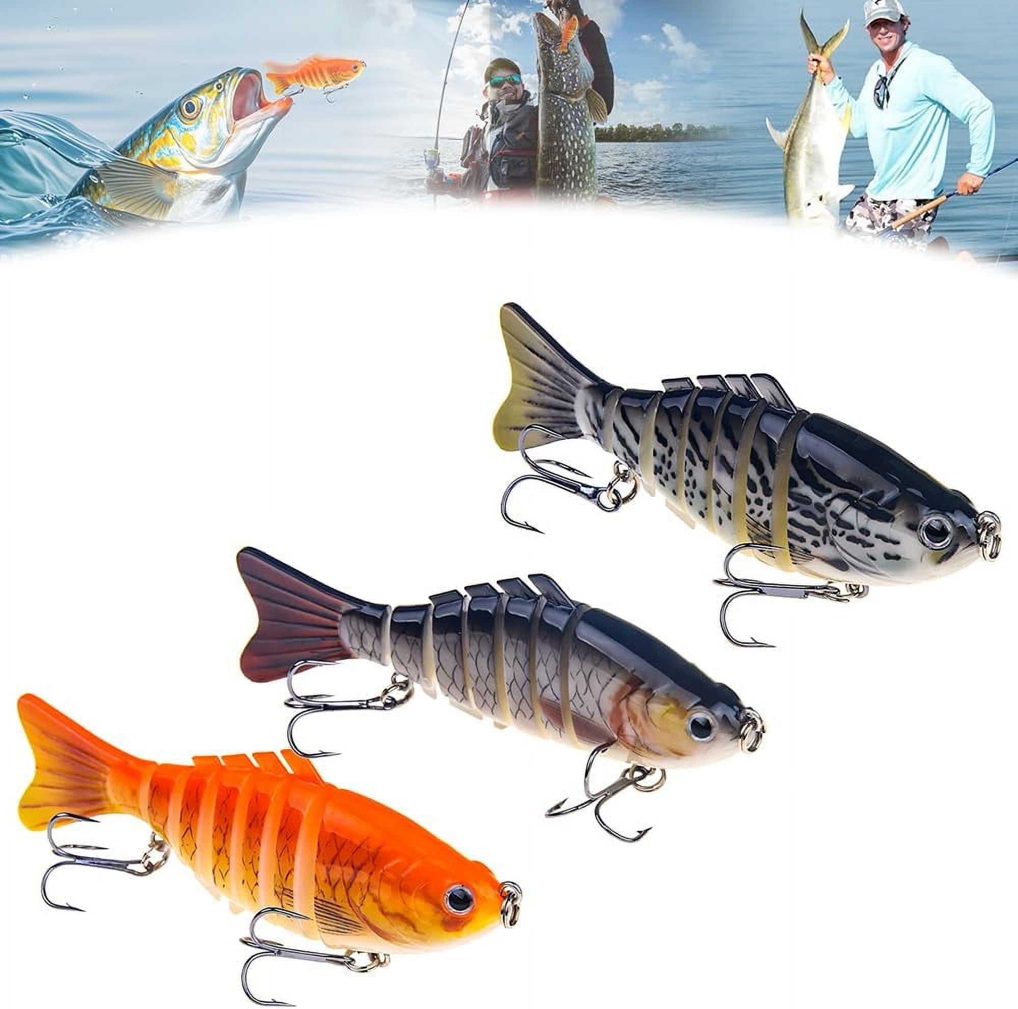 Upgraded Swimming Bait,Fishing Lure Kit Topwater Bass Lures Fishing ...