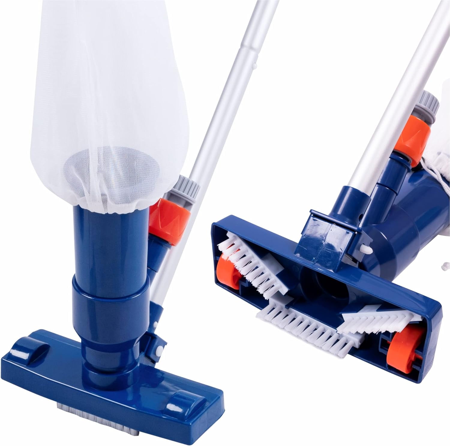 Upgraded Swimming Pool Spa Jet Vacuum Cleaner with Brush & 56" Pole,for ...