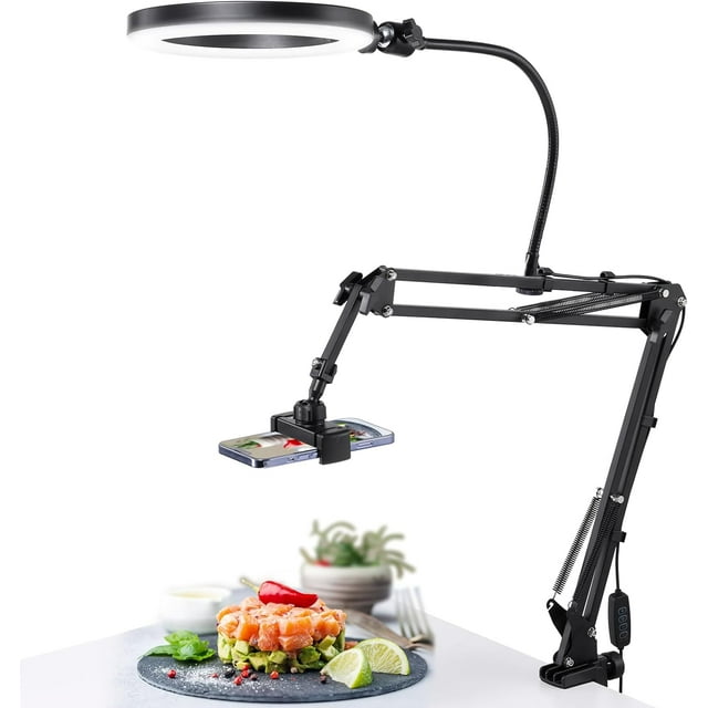 [Upgraded] TH03 Phone Stand for Recording, Overhead Phone Mount with ...