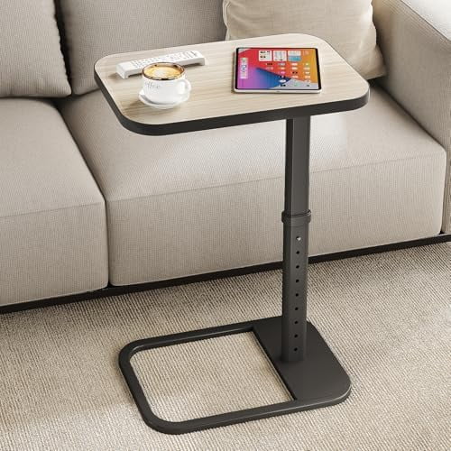 Upgraded TV Tray Table with Panel Lock, Adjustable Height & 90° Flip ...
