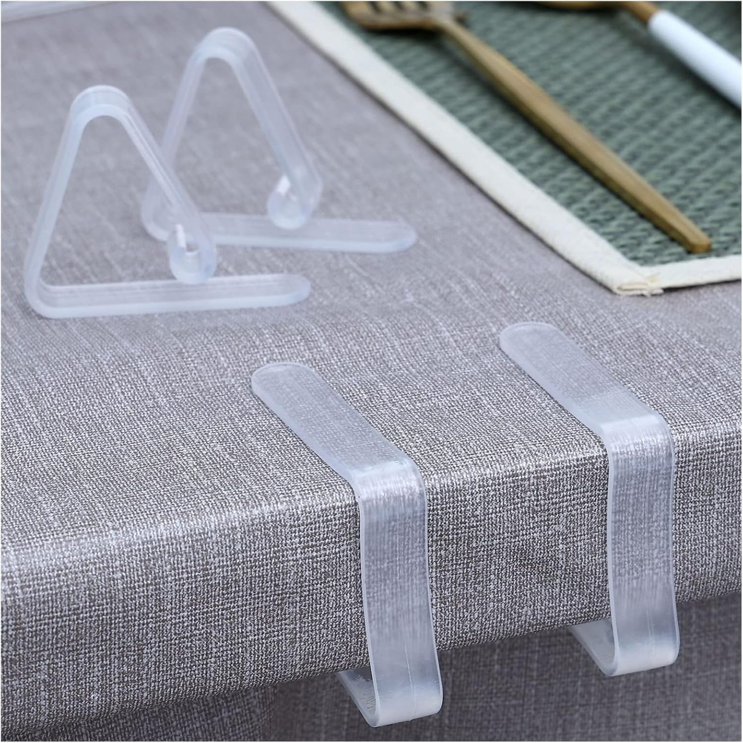 Upgraded Tablecloth Clips,Thicker Wider Clear Tablecloth Clips,Plastic ...