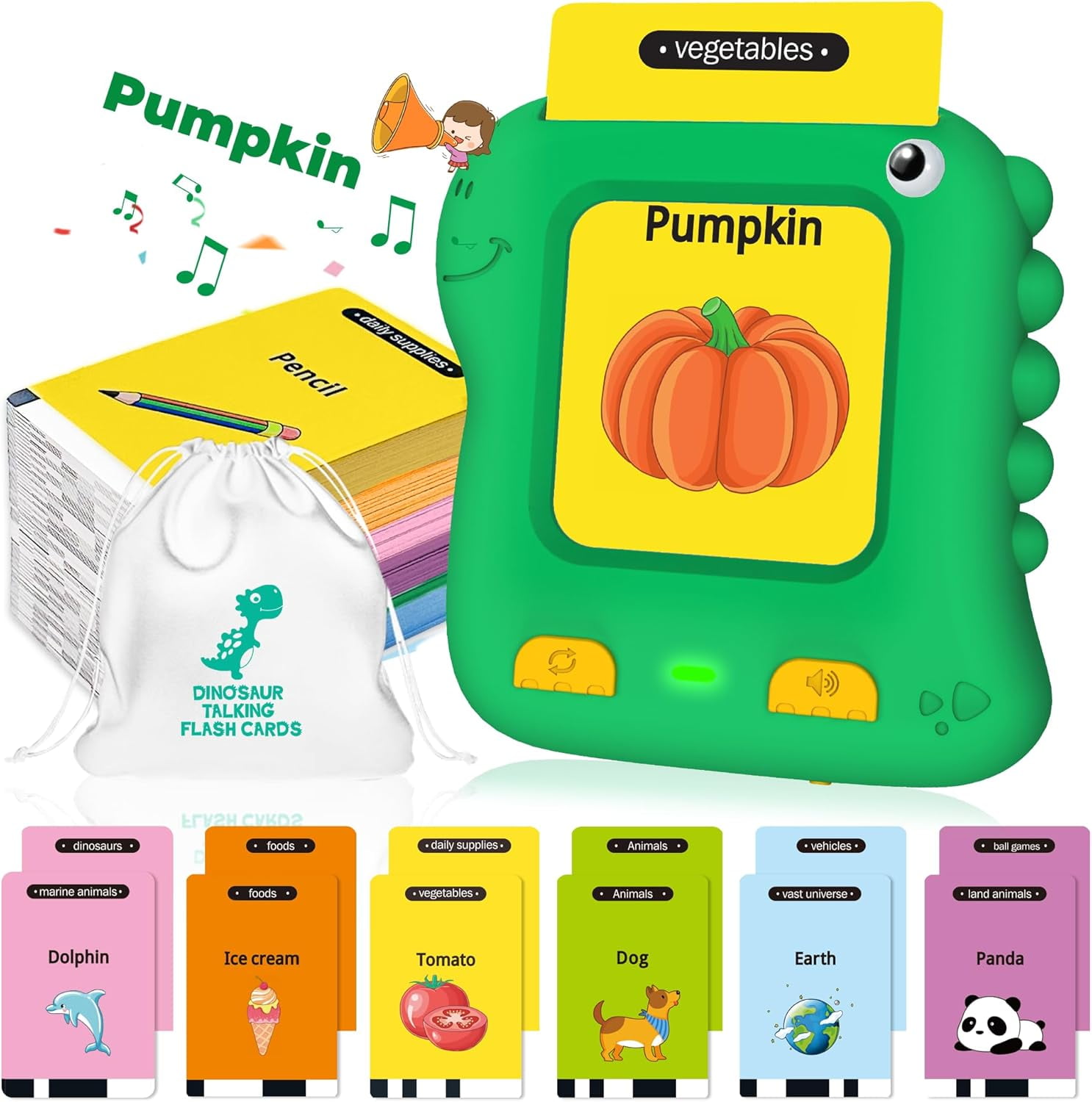 Upgraded Talking Flash Cards Toddler Toys Birthday Gifts for Boys ...