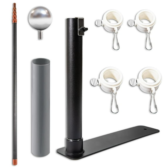 Upgraded Telescopic Flagpole with Anti-Break Tube, Thickened Tire ...