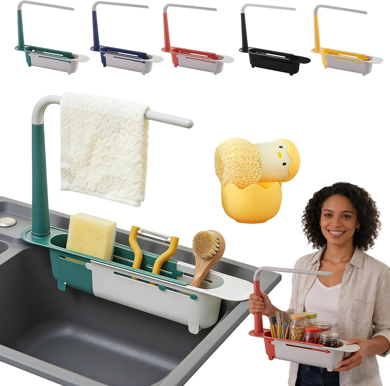 Telescopic Sink Storage Racknull
