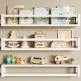 Upgraded Thick Floating Shelves, 24 Inch Solid Wood Bookshelf for Wall ...