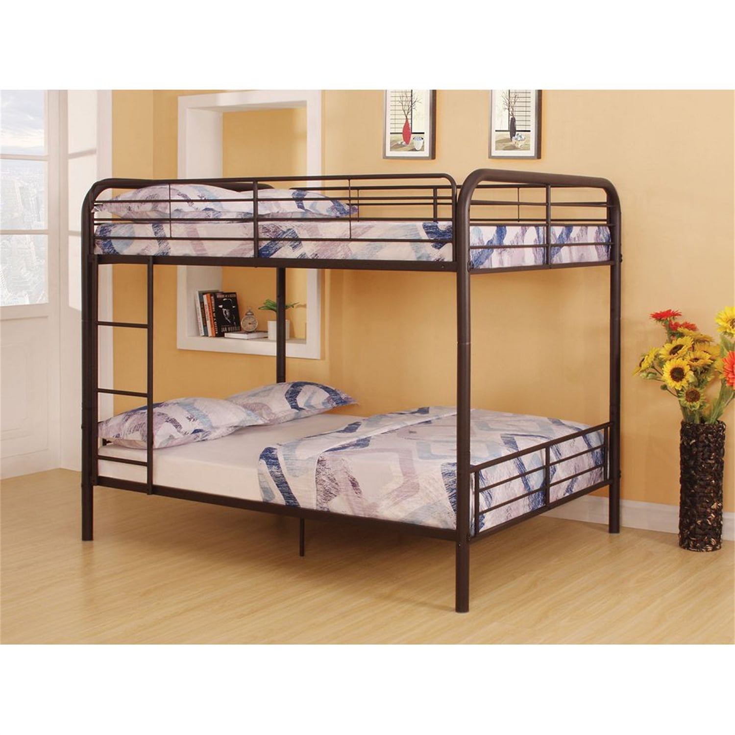 Upgraded Thicken Metal Full Over Full Bunk Beds, Industrial Style Heavy ...