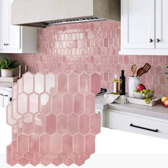 Upgraded Thicker Design Peel and Stick Backsplash , 10-Sheet with Grout ...