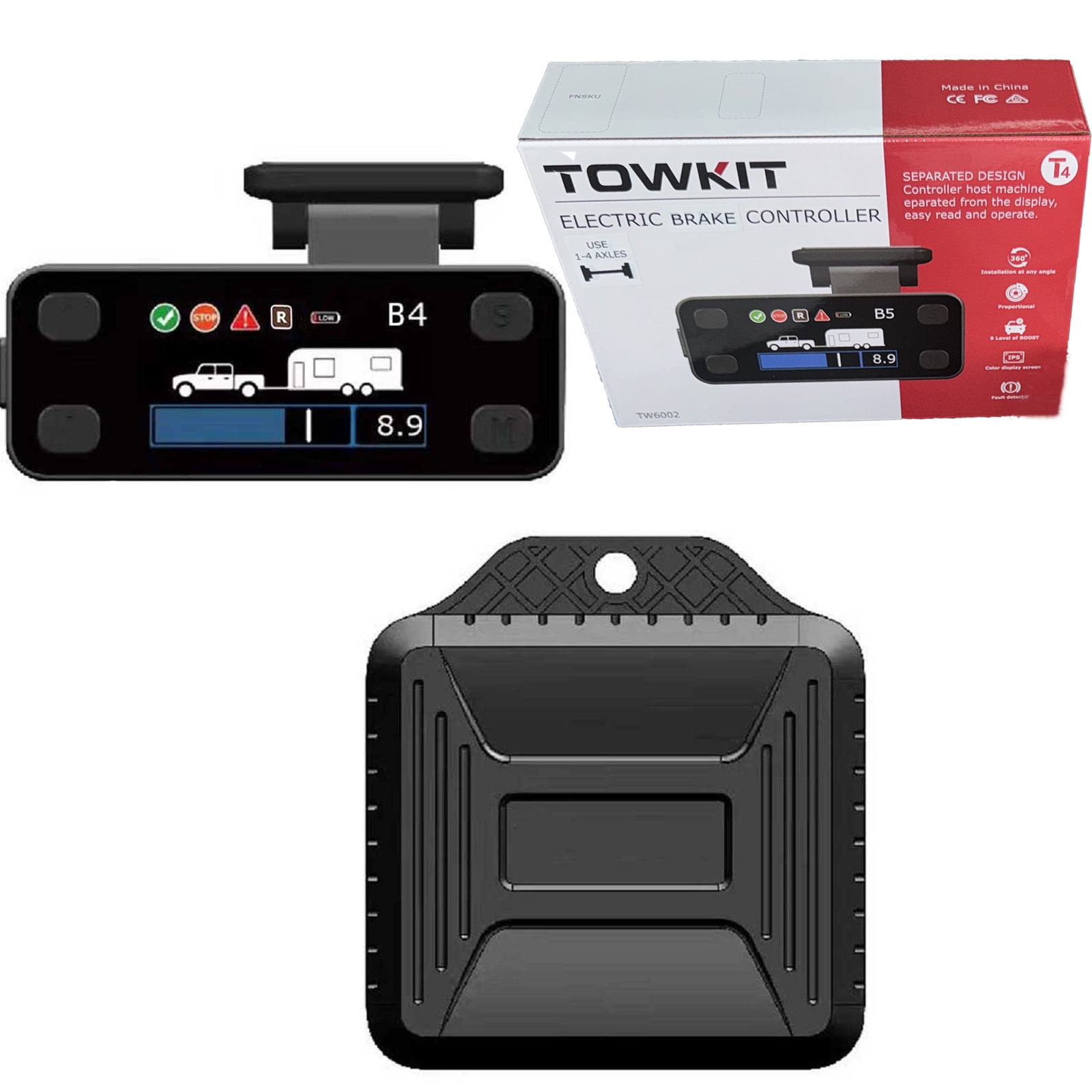 Upgraded Trailer Brake Controller, Split Electric Brake Controller Kit ...