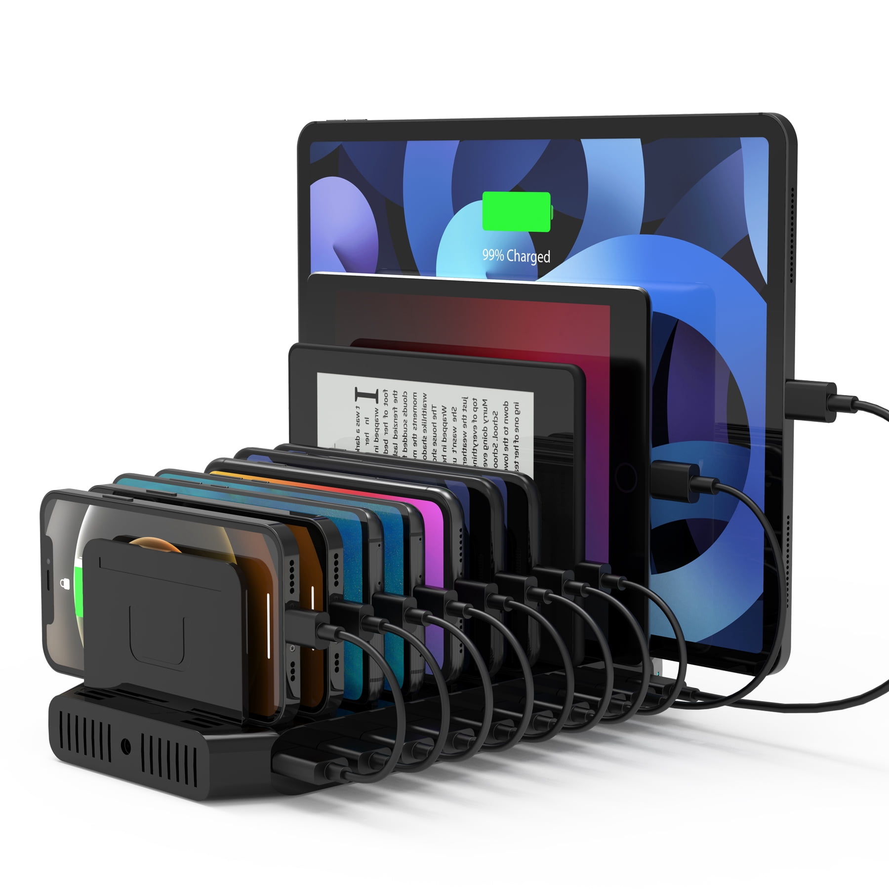 [Upgraded] UNITEK 120W 10 Port Phone Organizer and Charging Station for ...
