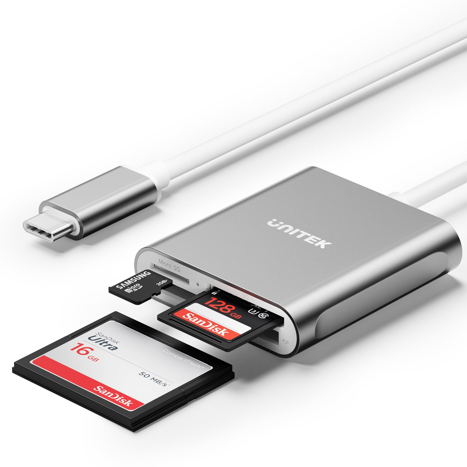 [Upgraded] UNITEK USB C SD Card Reader, Aluminum 3-Slot USB 3.0 Type-C ...