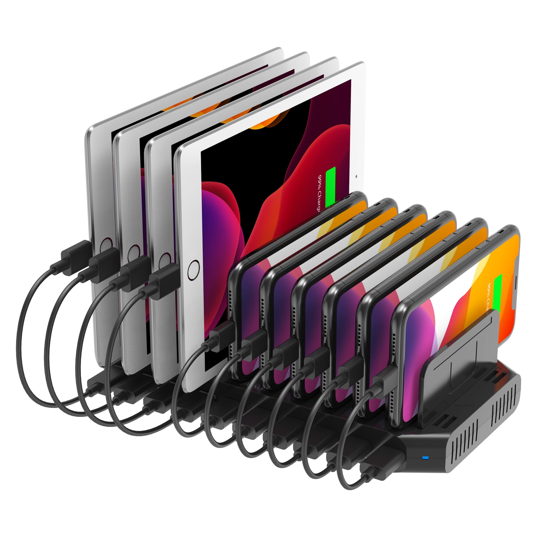 [Upgraded] UNITEK ipad Charging Station, 96W 10-Port USB Charging Dock ...