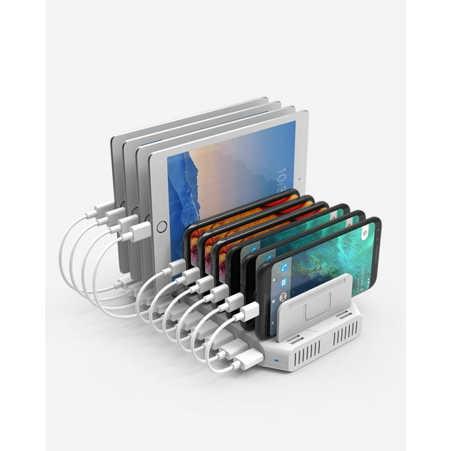 UNITEK Multi-Charger 10-Port USB Charging Station with Quick Charge 3.0 ...
