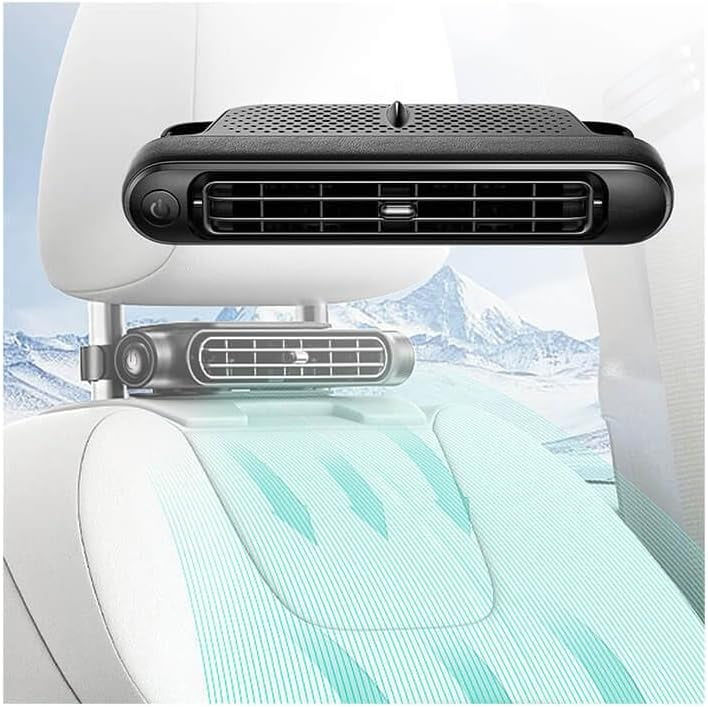 Upgraded USB Car Seat Cooling Fan – 3-Speed Headrest Fan for Back Seat ...