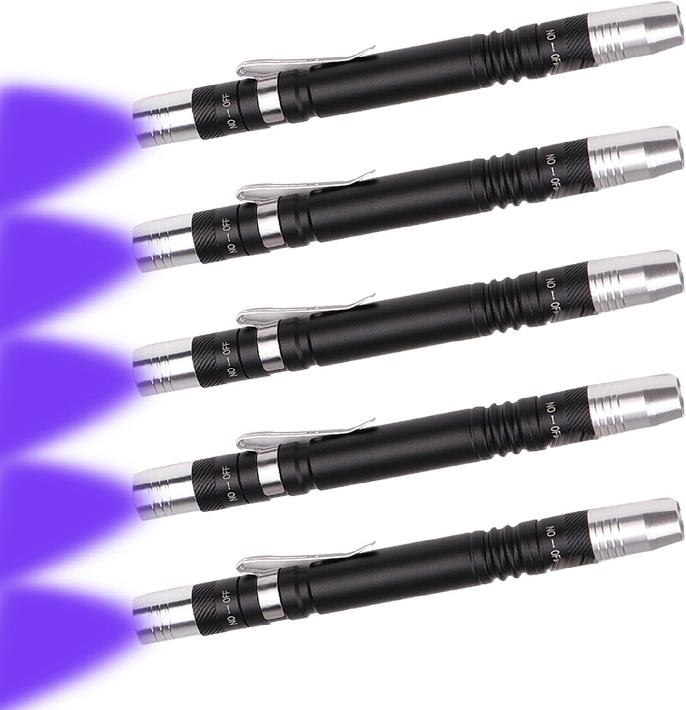 Upgraded UV Flashlight 5 Pack, Bright LED Torch White &High Power Black ...
