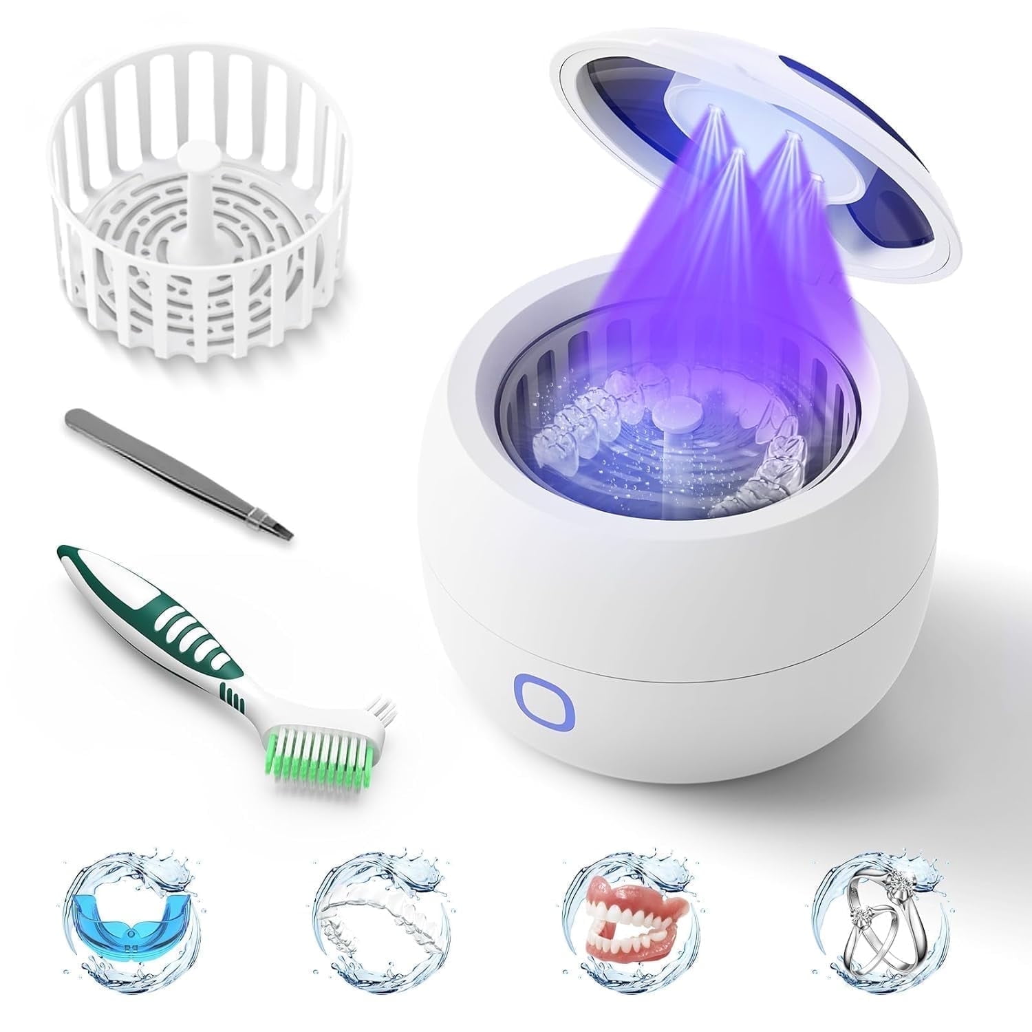 Chosibuk Upgraded Ultrasonic Retainer Cleaner, 45kHz for Denture ...