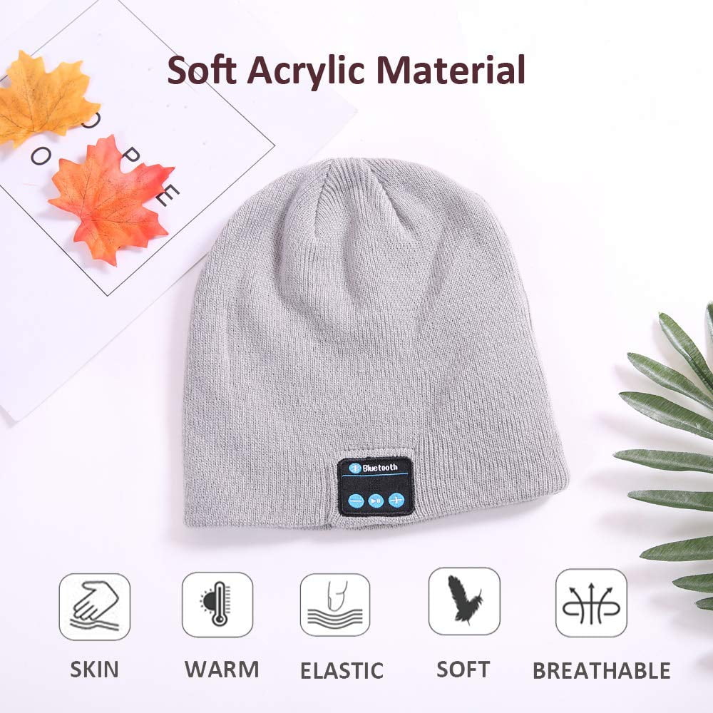 Upgraded Unisex Knit Bluetooth Beanie Hat Headphones V4.2 Unique ...