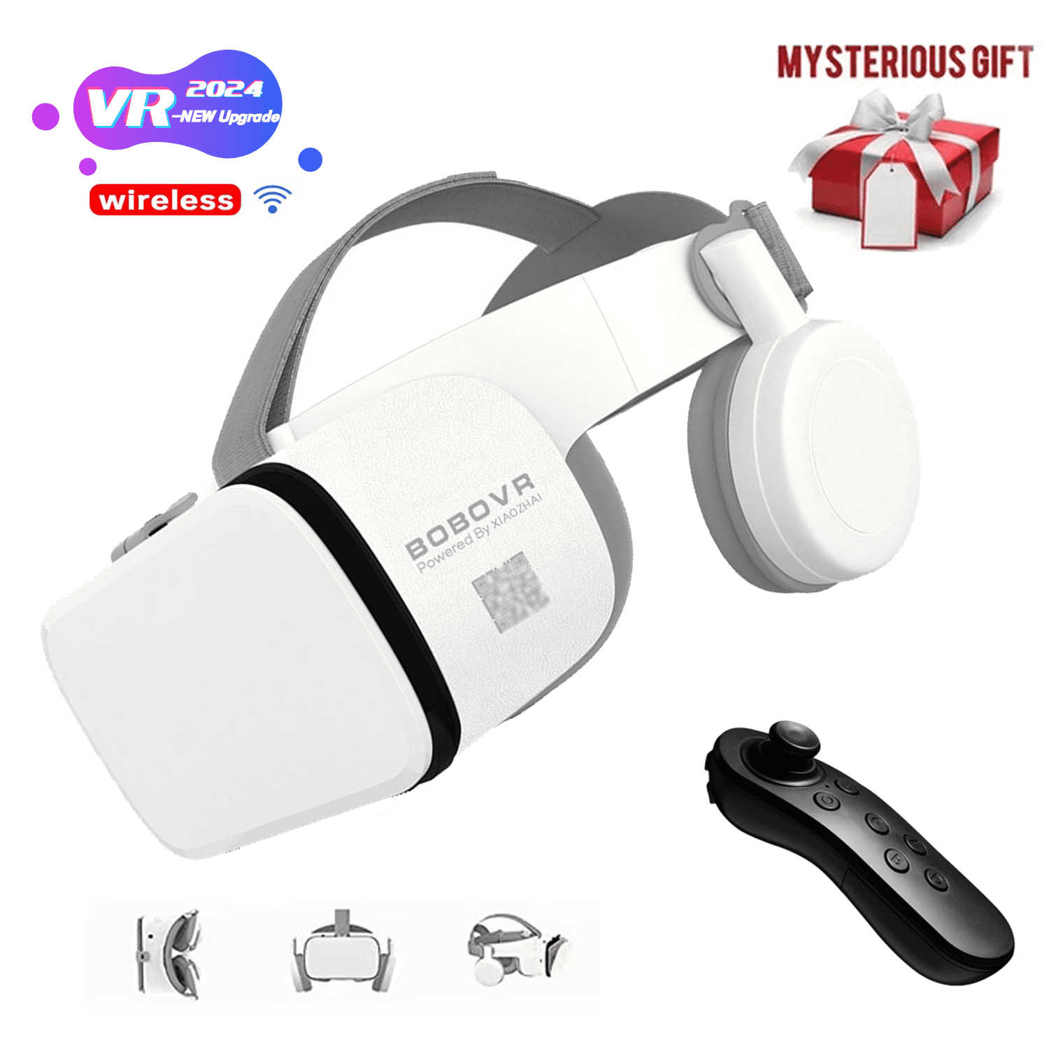 Upgraded Version 2024 Virtual Reality 3D VR Headset Smart Glasses, with ...