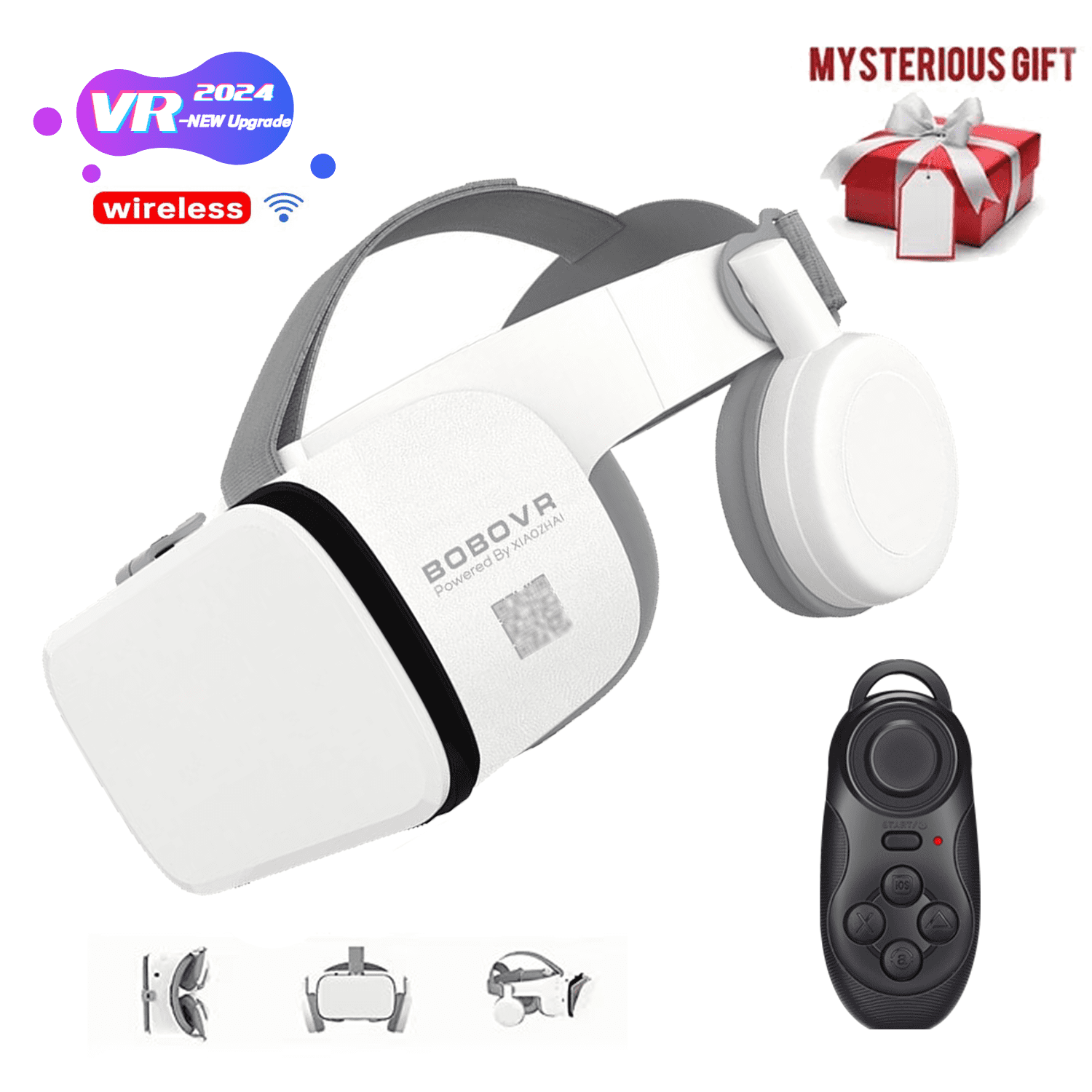 Upgraded Version 2024 Virtual Reality 3D VR Headset Smart Glasses, with ...