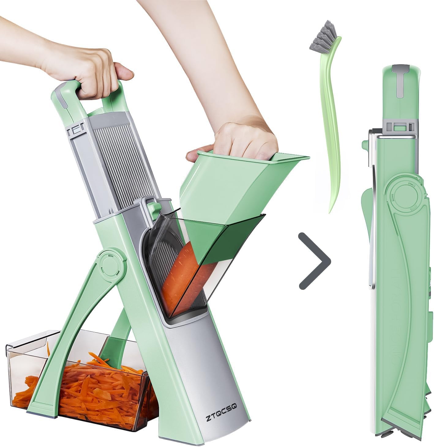 Upgraded Version All-in-1 Mandoline Slicer for Kitchen & Adjustable ...