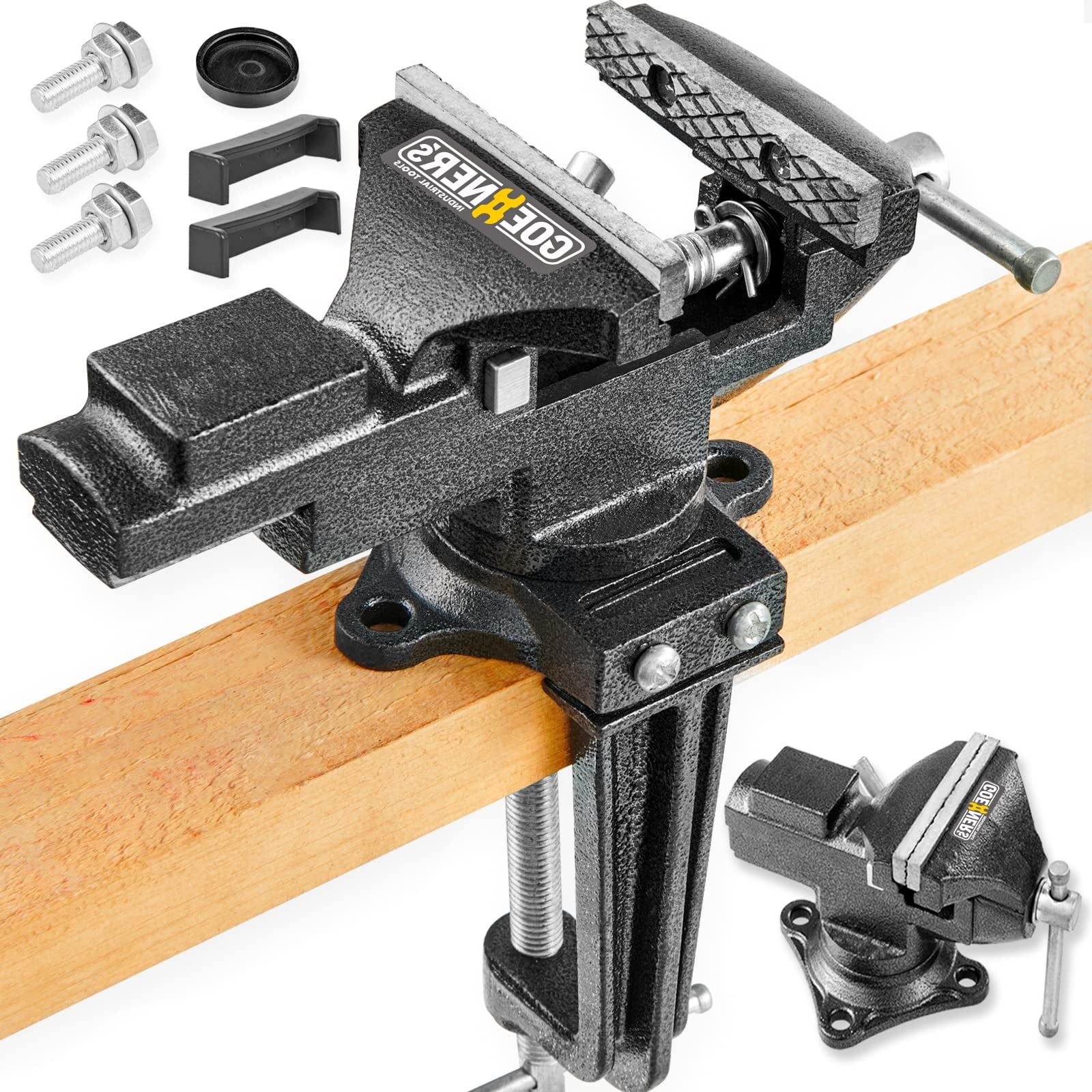 [Upgraded Version] Multi-Purpose Bench Vise 3.3", Table Vice For Workbench, Universal Clamping ...