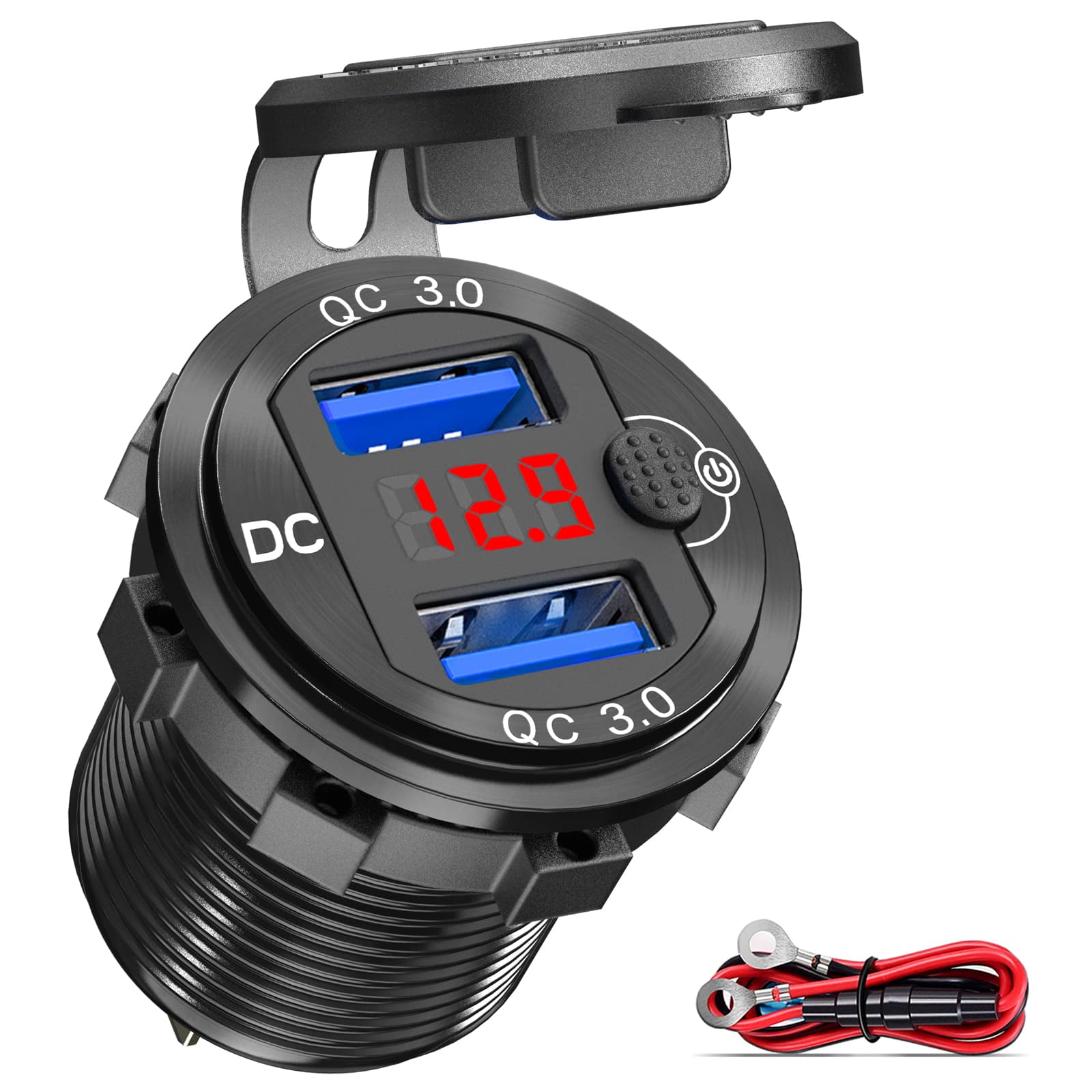 [Upgraded Version] Quick Charge 3.0 Dual 12V USB Charger, Aluminum ...