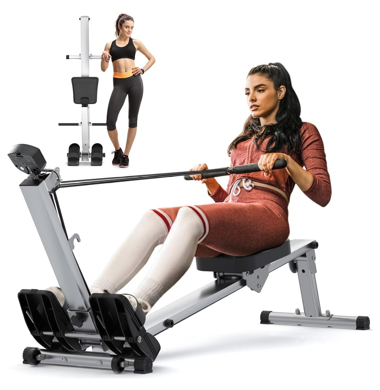 Upgraded Version Rowing Machine for Home Use – Foldable Rower with ...