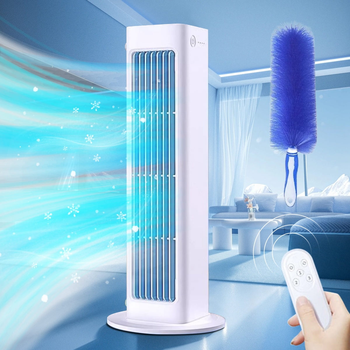 Upgraded Wall Mounted Bladeless Fan Tower Fan– Ultra-Thin Space Saving ...