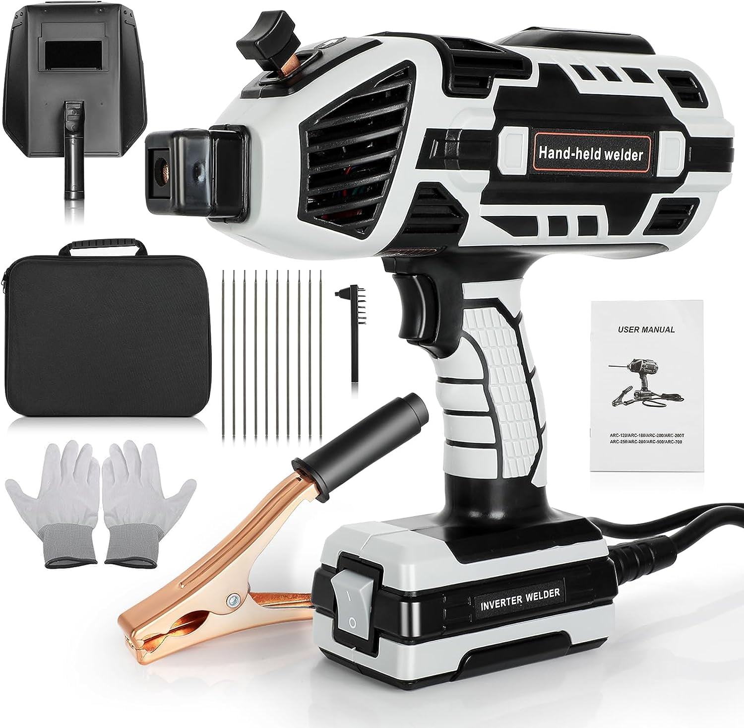 Upgraded Portable Welding Machine, 110V ARC Handheld Welder with 6 ...