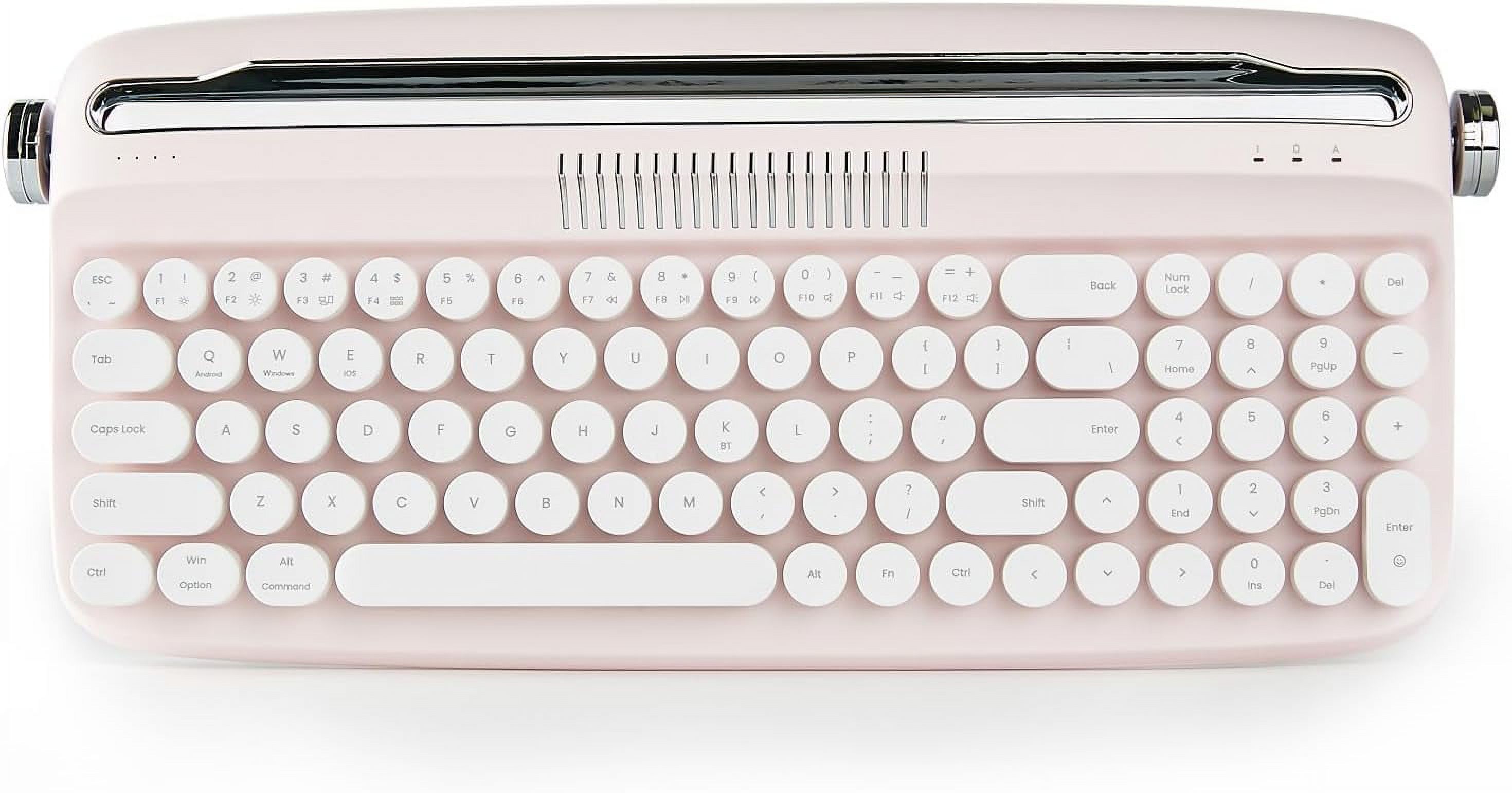 Upgraded Wireless Keyboard, Retro Keyboard Typewriter Style with ...
